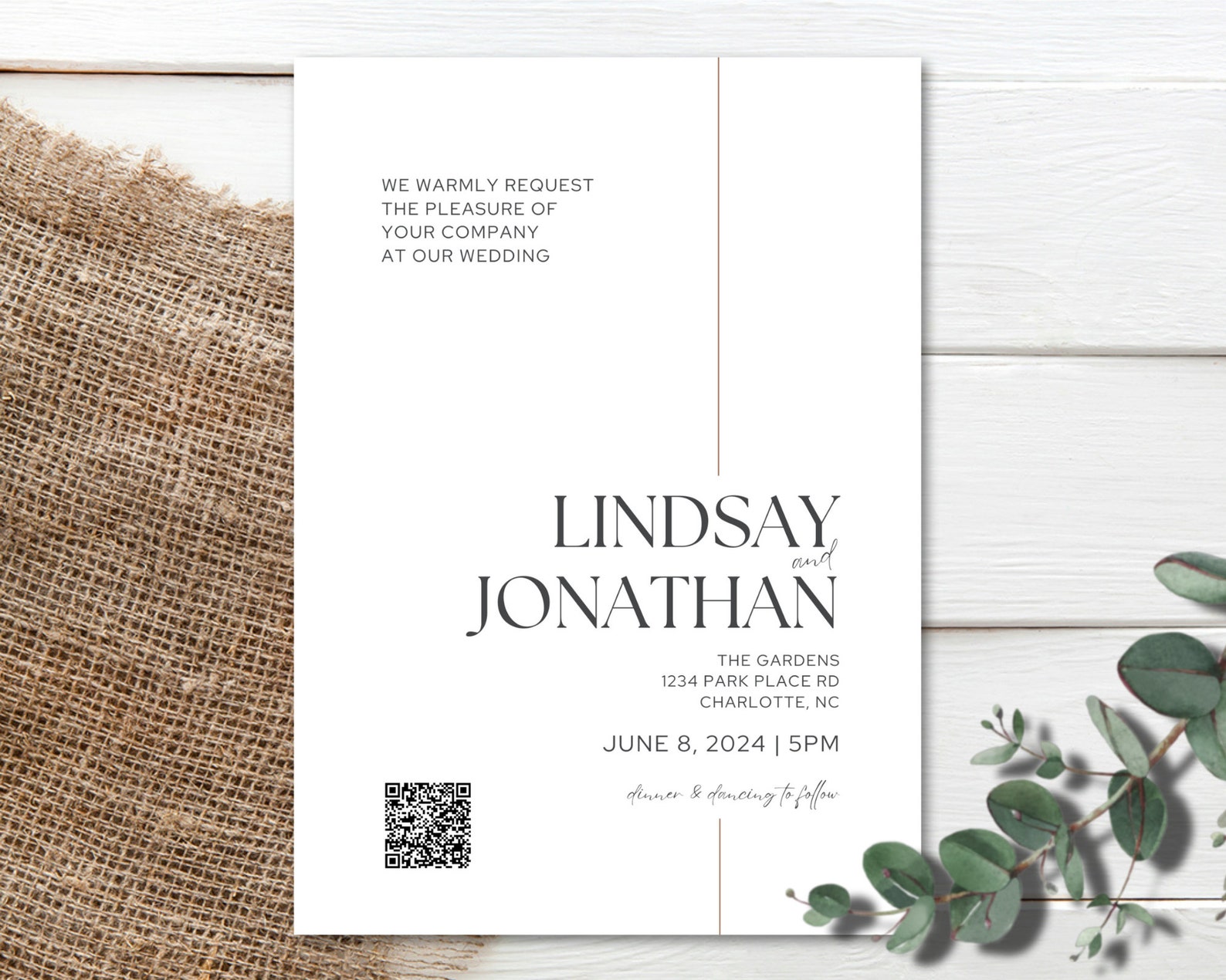 Wedding Invite, Customizable, Printable Invitation Template, Wedding ...