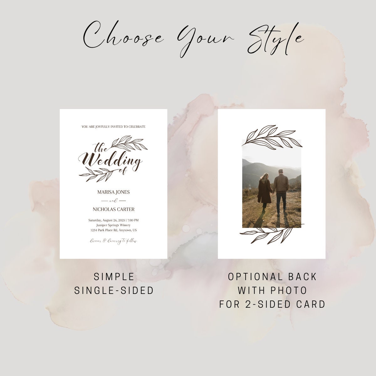 Wedding Invite, Customizable, Printable Invitation Template, Wedding ...