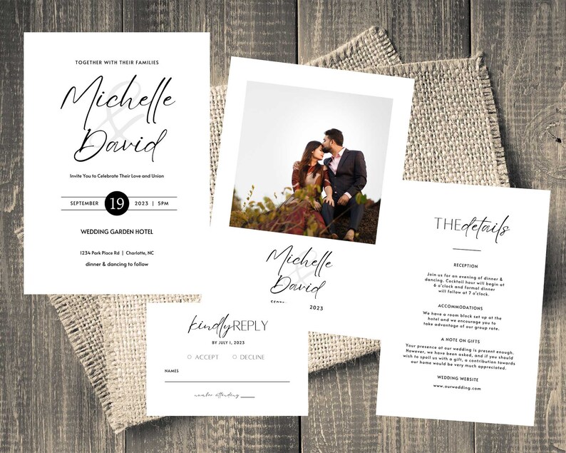 Wedding Invite, Customizable, Printable Invitation Template, Wedding ...