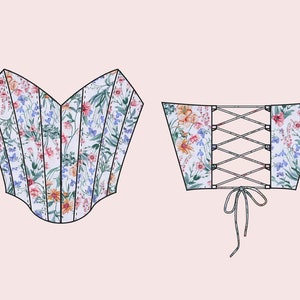 Women's Strapless Corset Bustier, Ladies Downloadable Printable PDF ...