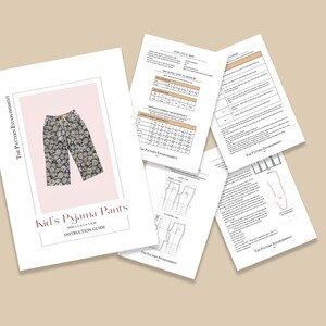 Kids Pyjama Pants Sewing Pattern, Kids and Toddler Downloadable ...
