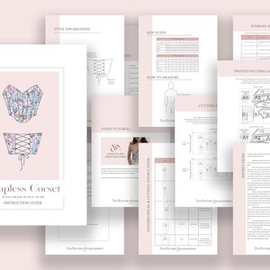 Women's Strapless Corset Bustier, Ladies Downloadable Printable PDF ...