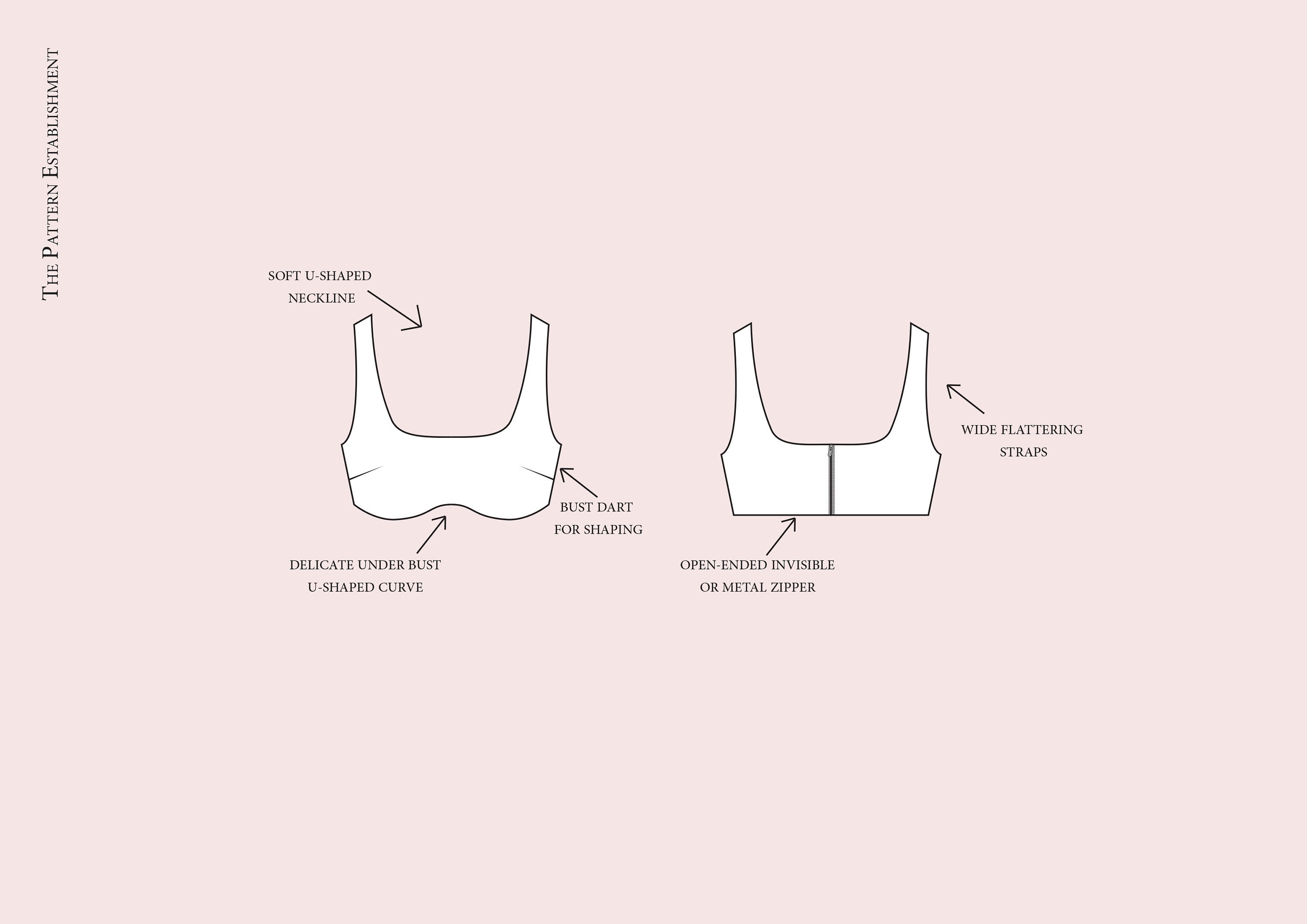 Women's U-shaped Bodice Crop Top Ladies Downloadable - Etsy