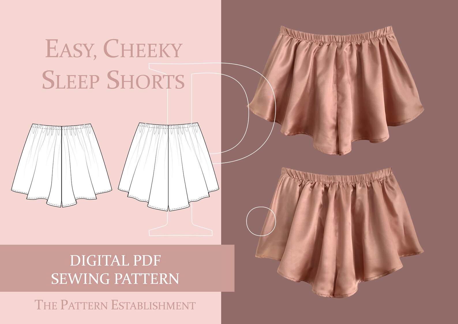 Easy Cheeky Women's Sleep Shorts Sewing Pattern Ladies - Etsy UK