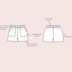 Sweat Shorts Sewing Pattern: Women's Patch Pocket Design (PDF Pattern ...