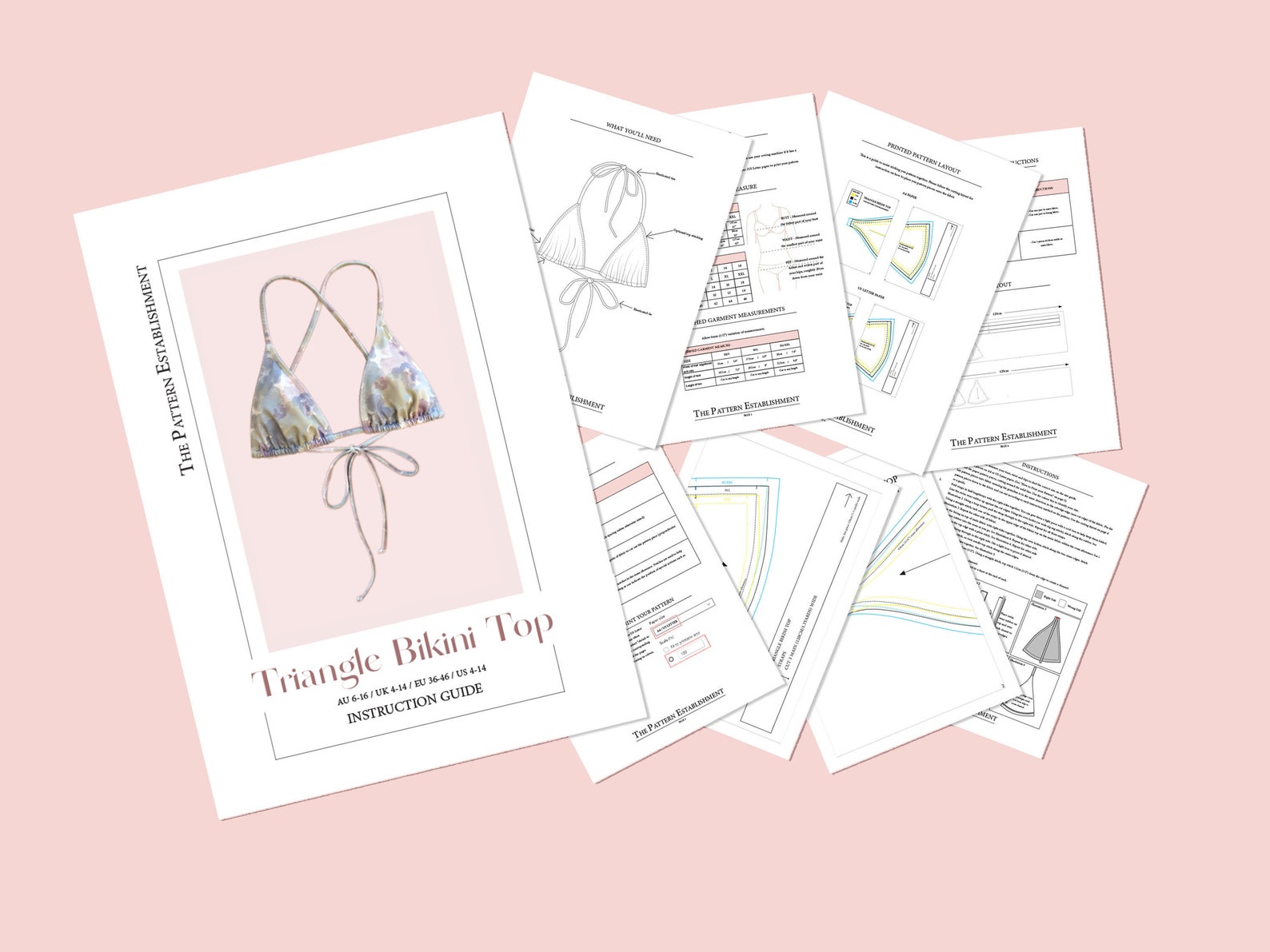 Women's Triangle Bikini Top Sewing Pattern Ladies - Etsy