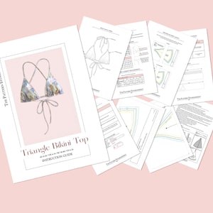 Women's Triangle Bikini Top Sewing Pattern, Ladies Downloadable ...