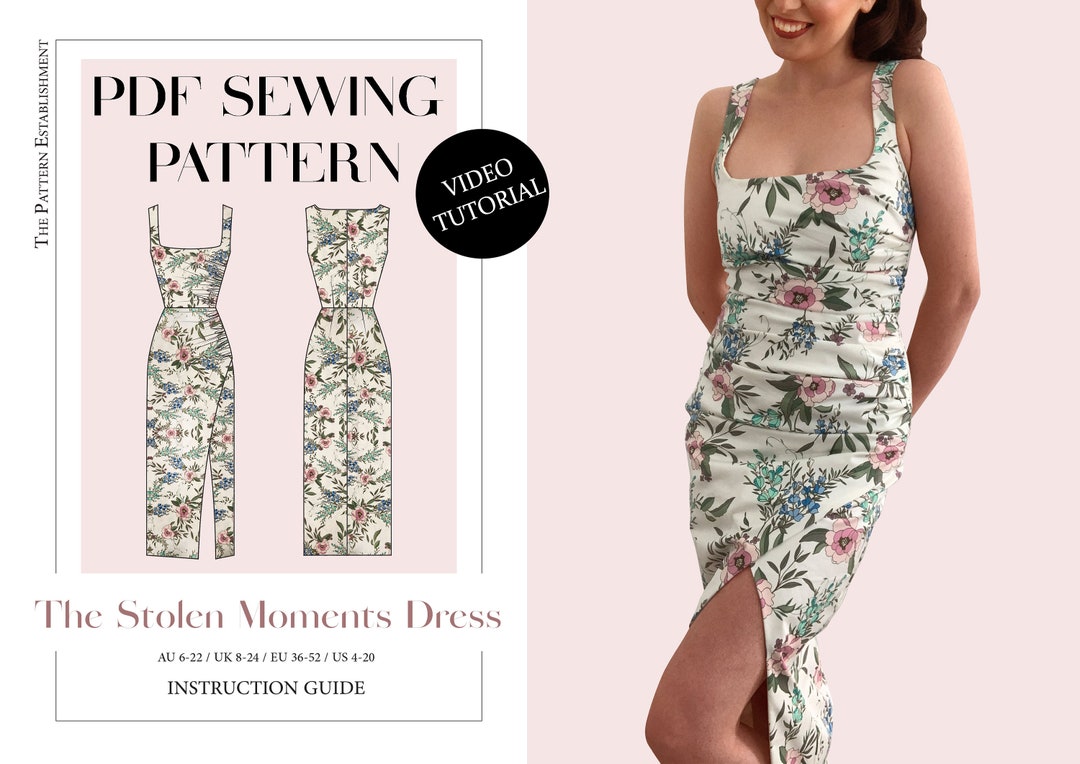 The Stolen Moments Dress, Ladies Downloadable Printable PDF Sewing ...
