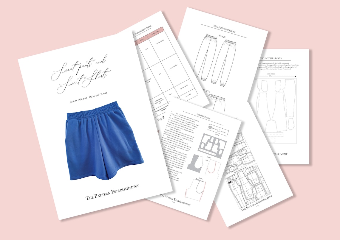 Easy Women's Sweat Shorts and Track Pants Sewing Pattern - Etsy