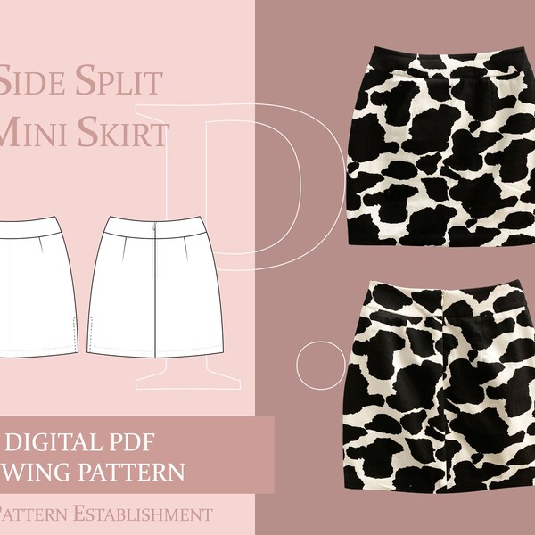 Split Side Skirt Pattern - Etsy