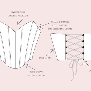The Corset BUNDLE. Strapless Corset Bustier, Ladies Downloadable ...