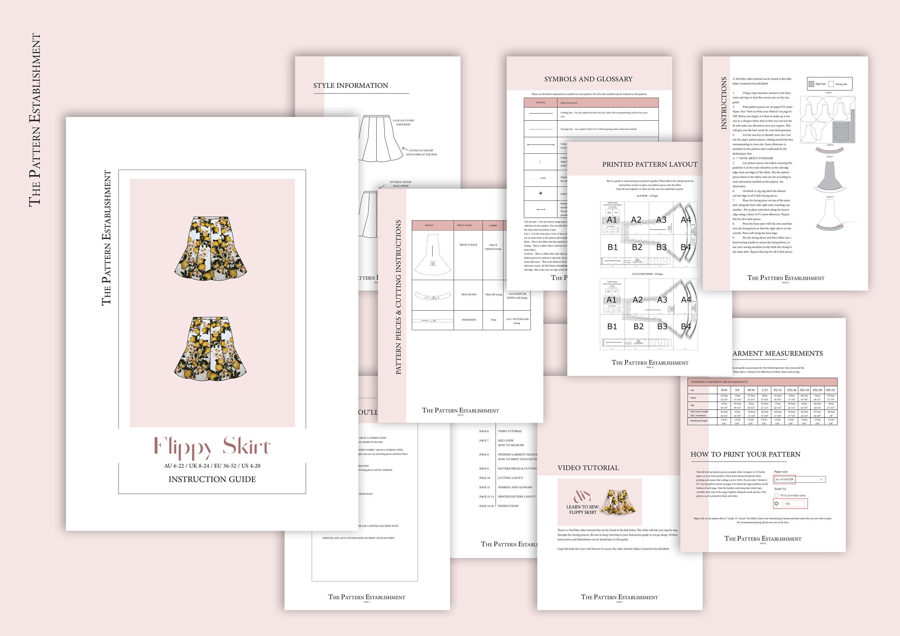 Women's Flippy Flared Skirt Pattern, Ladies Downloadable Printable PDF ...