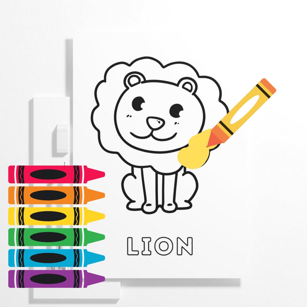 Animal Coloring Pages for Kids Learn and Color, Digital Download Easy ...