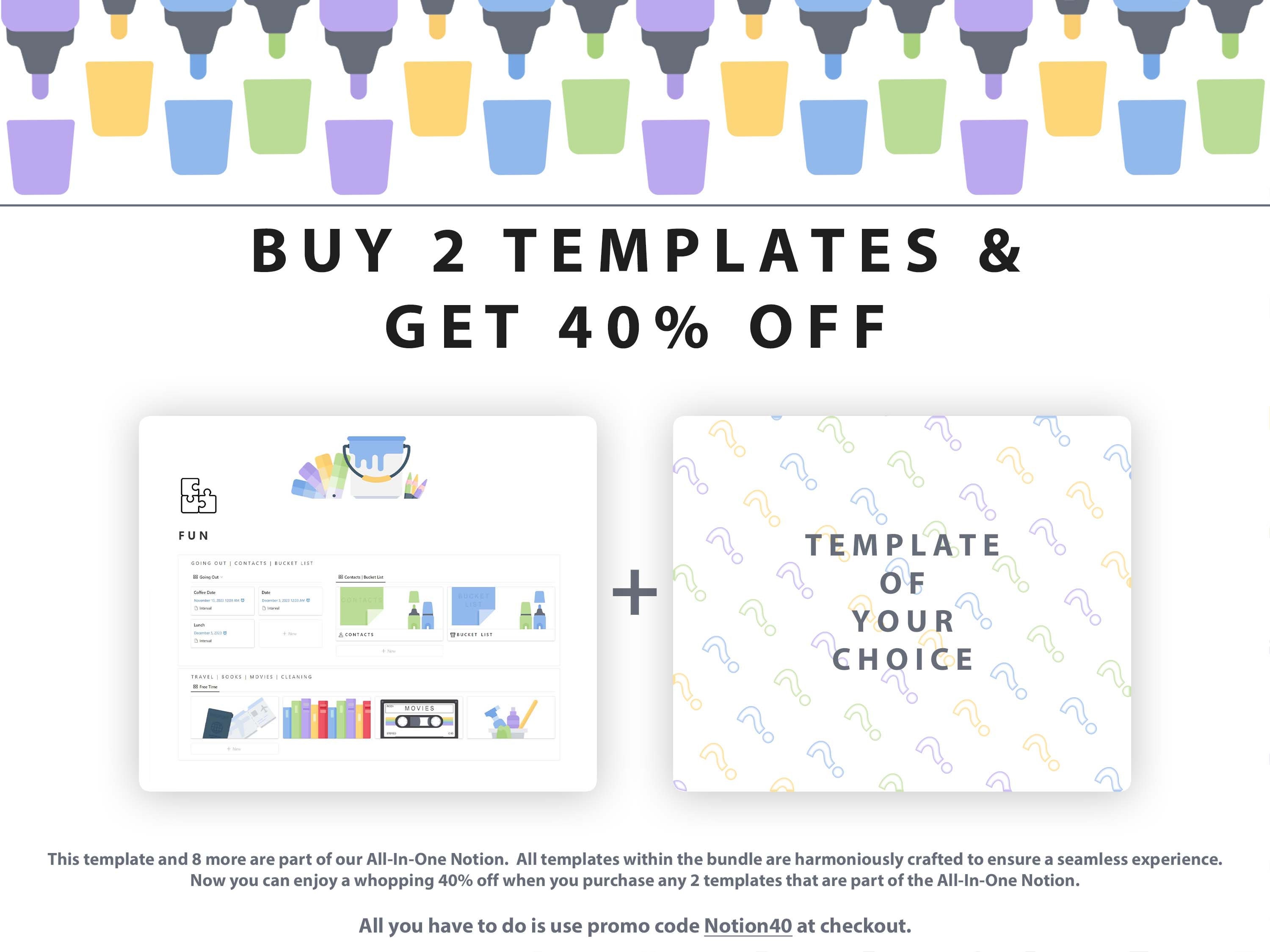 Colorful Fun Notion Template for 2024 Ultimate Fun Planner - Etsy
