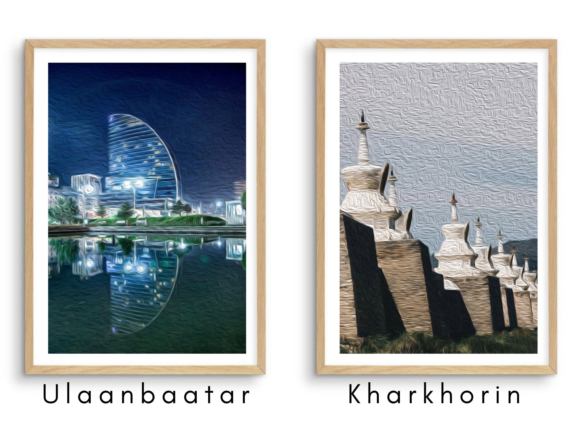 Mongolia Poster, Ulaanbaatar and Kharkhorin Posters, City Wall Art ...