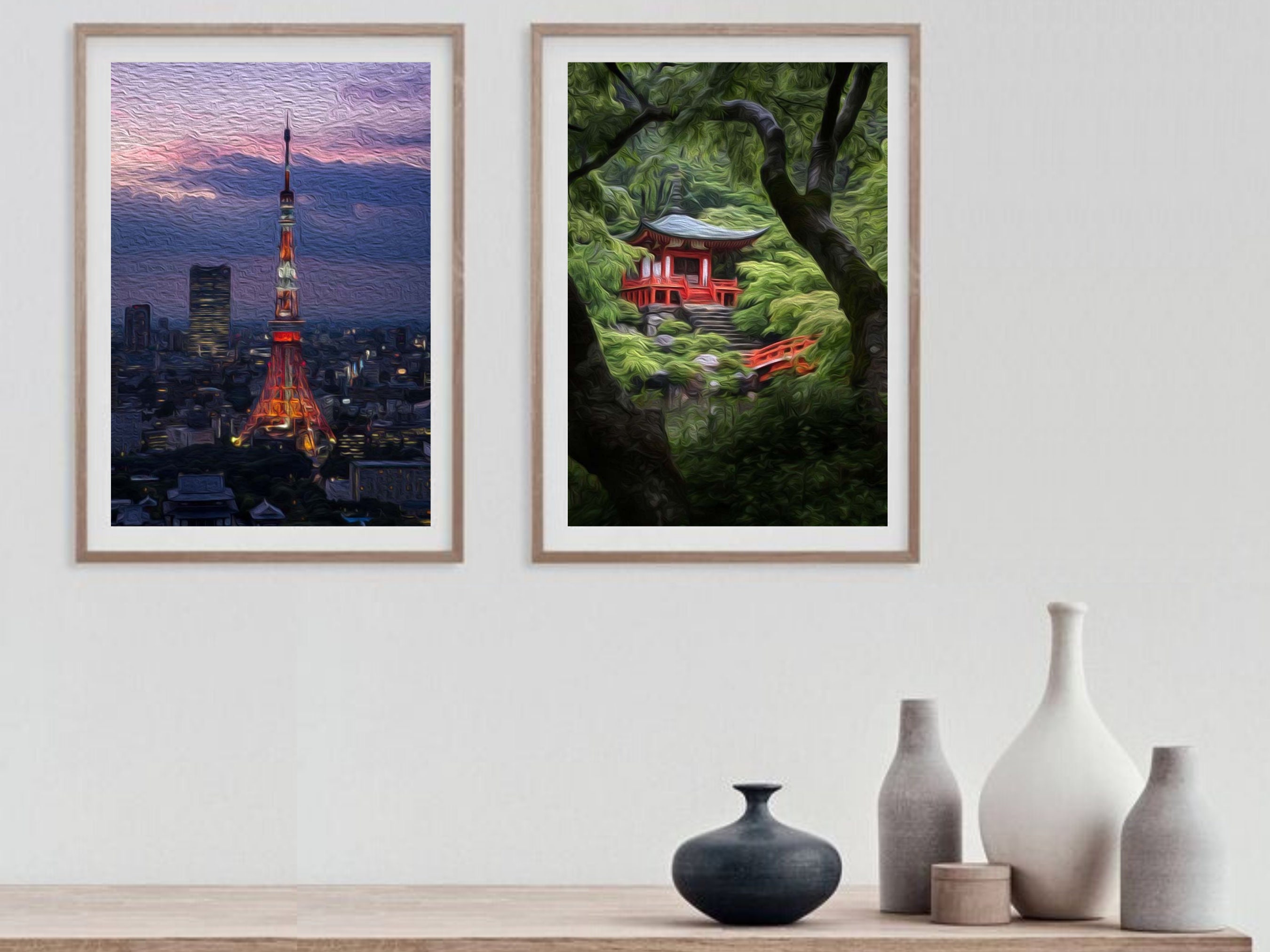 Japan Poster, Tokyo and Kyoto Posters, City Wall Art, City Digital ...