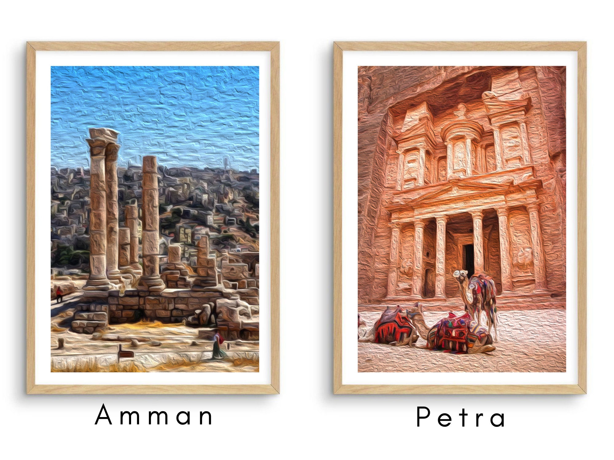Jordan Poster, Amman and Petra Posters, City Wall Art, City Digital ...
