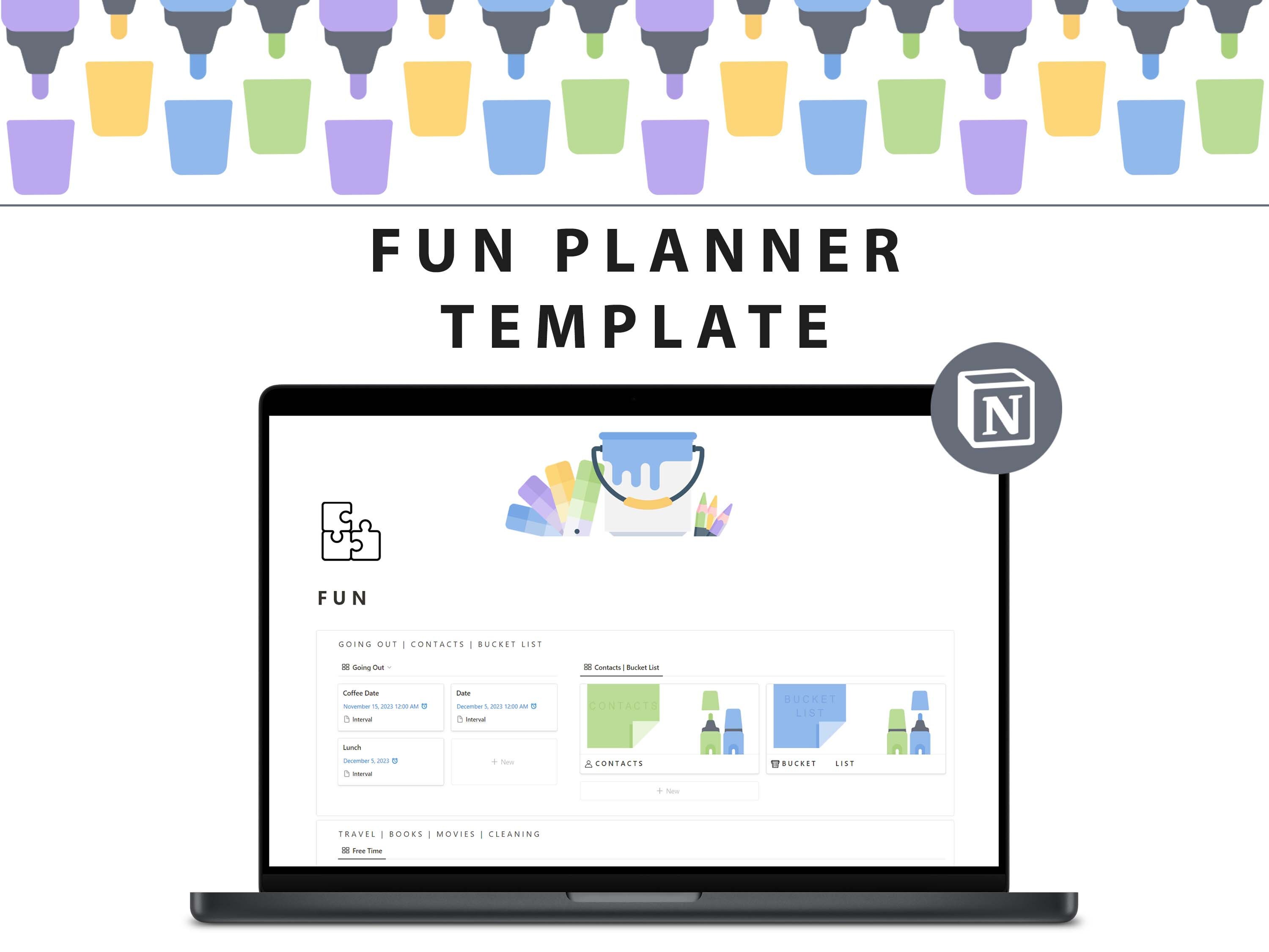 Colorful Fun Notion Template for 2024 Ultimate Fun Planner - Etsy