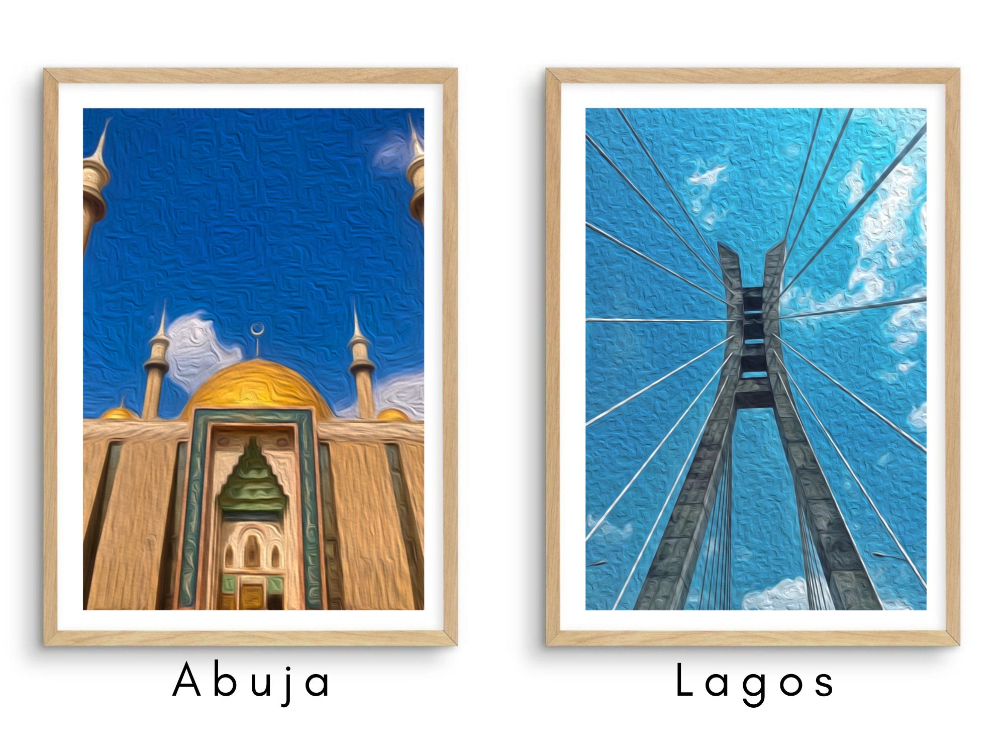 Nigeria Poster, Abuja and Lagos Posters, City Wall Art, City Digital ...