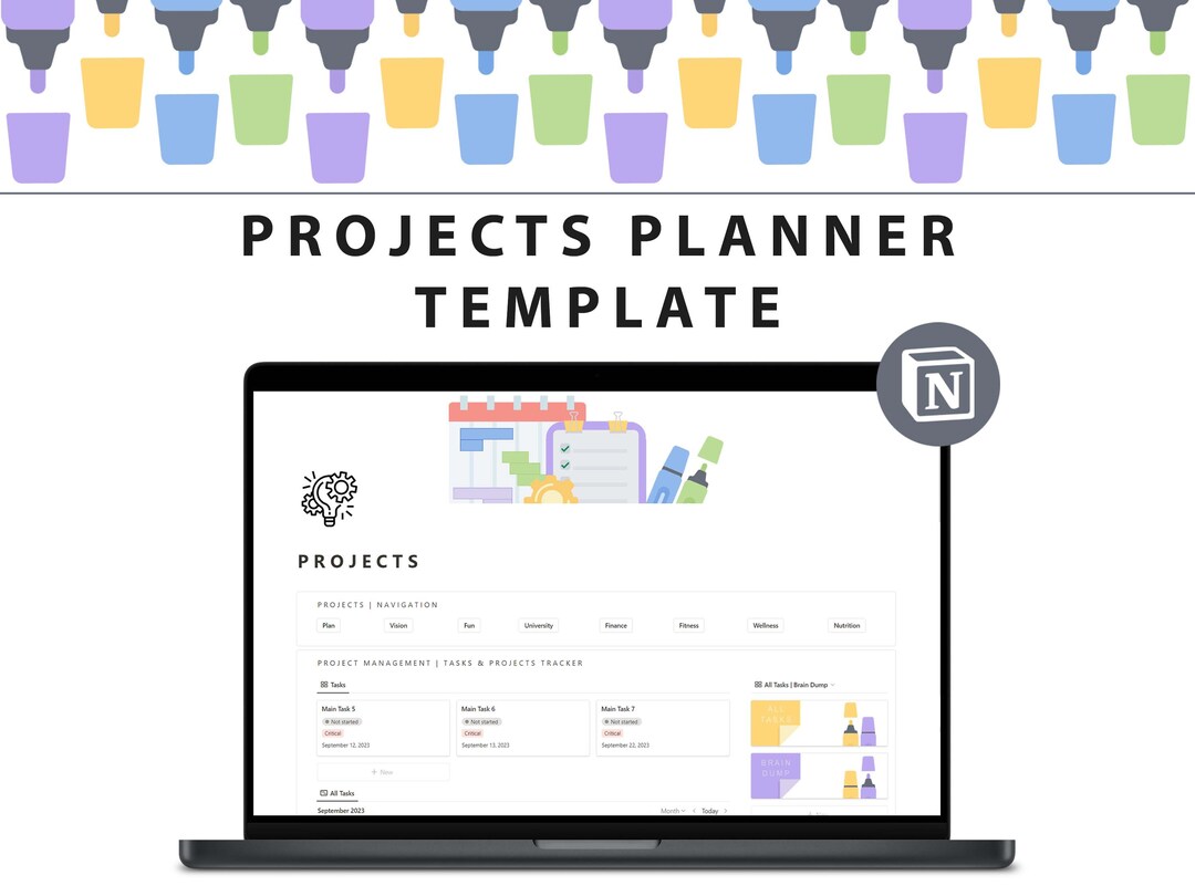 Colorful Project Management Template for 2024 | Ultimate Project ...