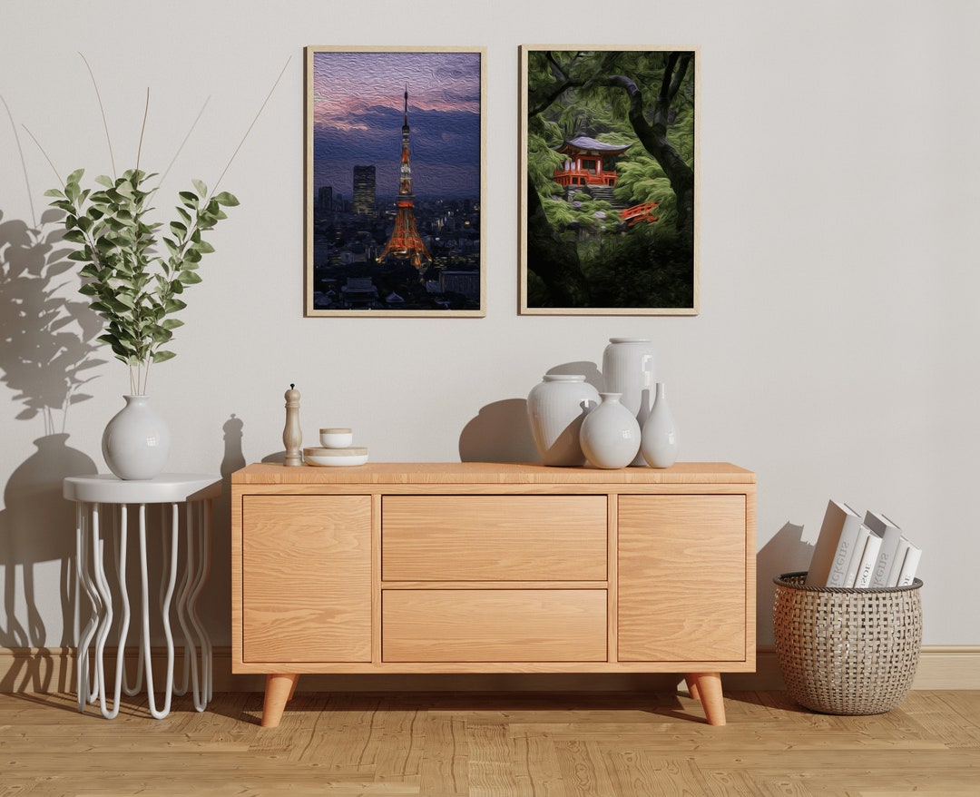 Japan Poster, Tokyo and Kyoto Posters, City Wall Art, City Digital ...