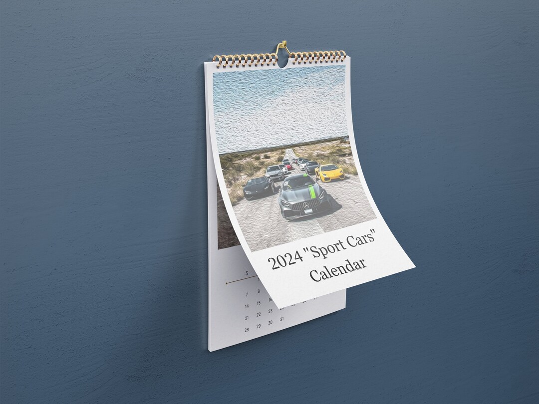 Printable 2024 Car Lovers Calendar. Digital Sports and Hyper Car ...