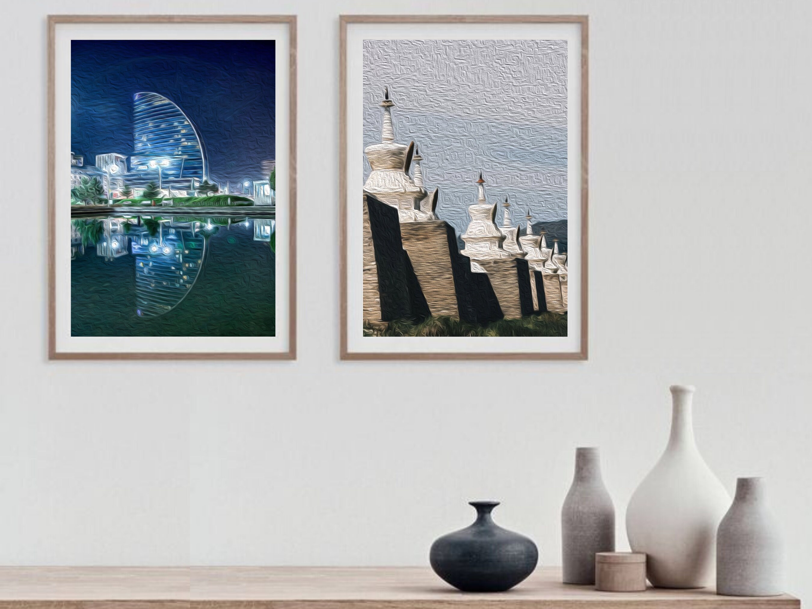 Mongolia Poster Ulaanbaatar and Kharkhorin Posters City Wall - Etsy