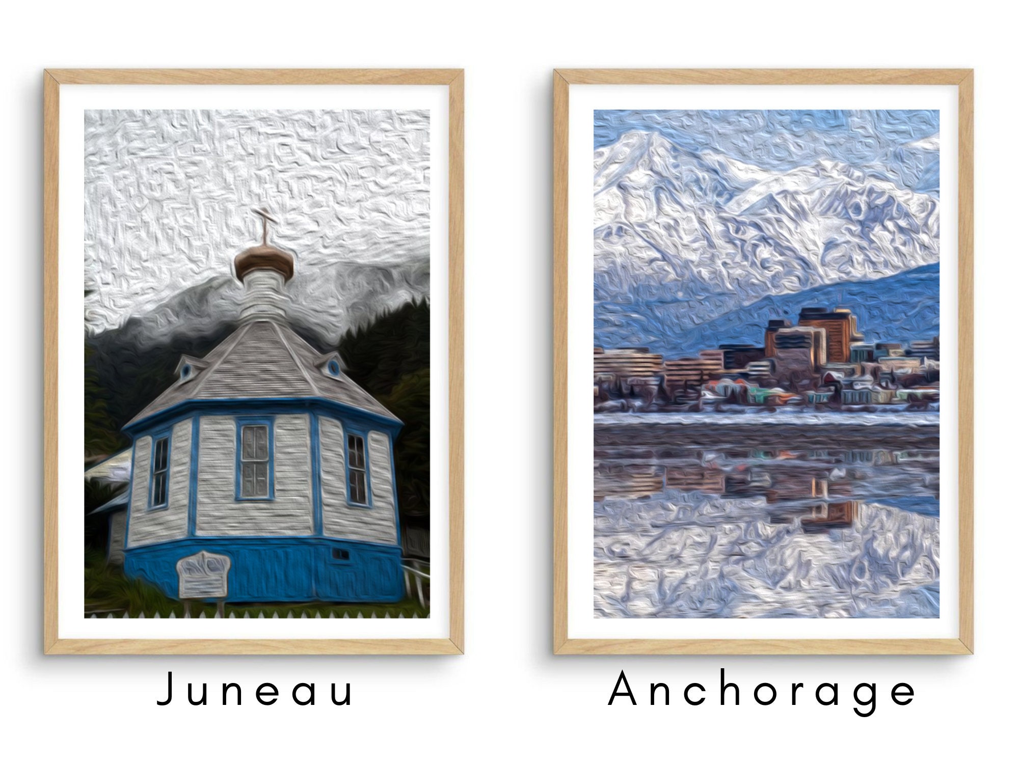 Alaska Poster, Juneau and Anchorage Posters, City Wall Art, City ...