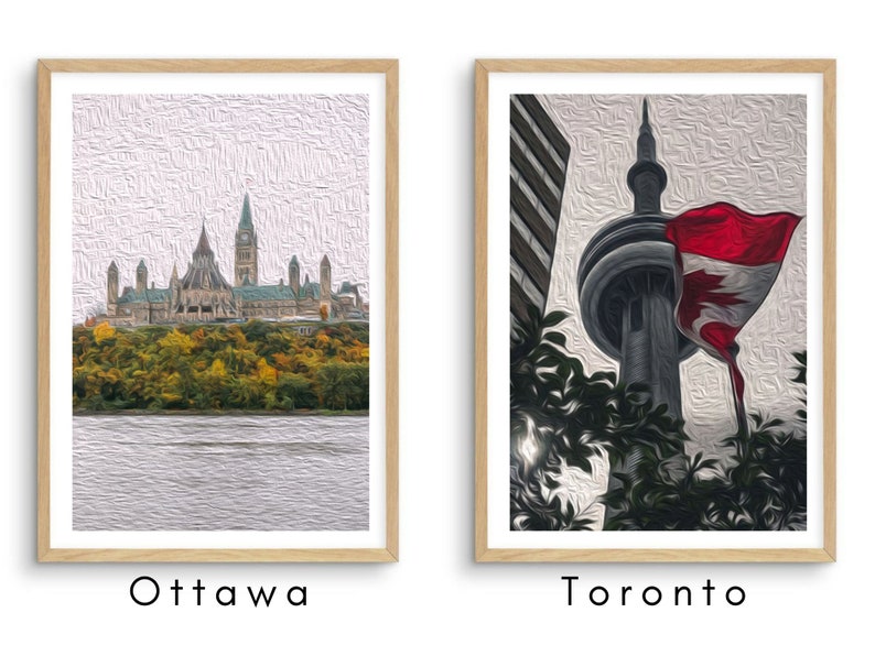 Canada Poster, Ottawa and Toronto Posters, City Wall Art, City Digital ...