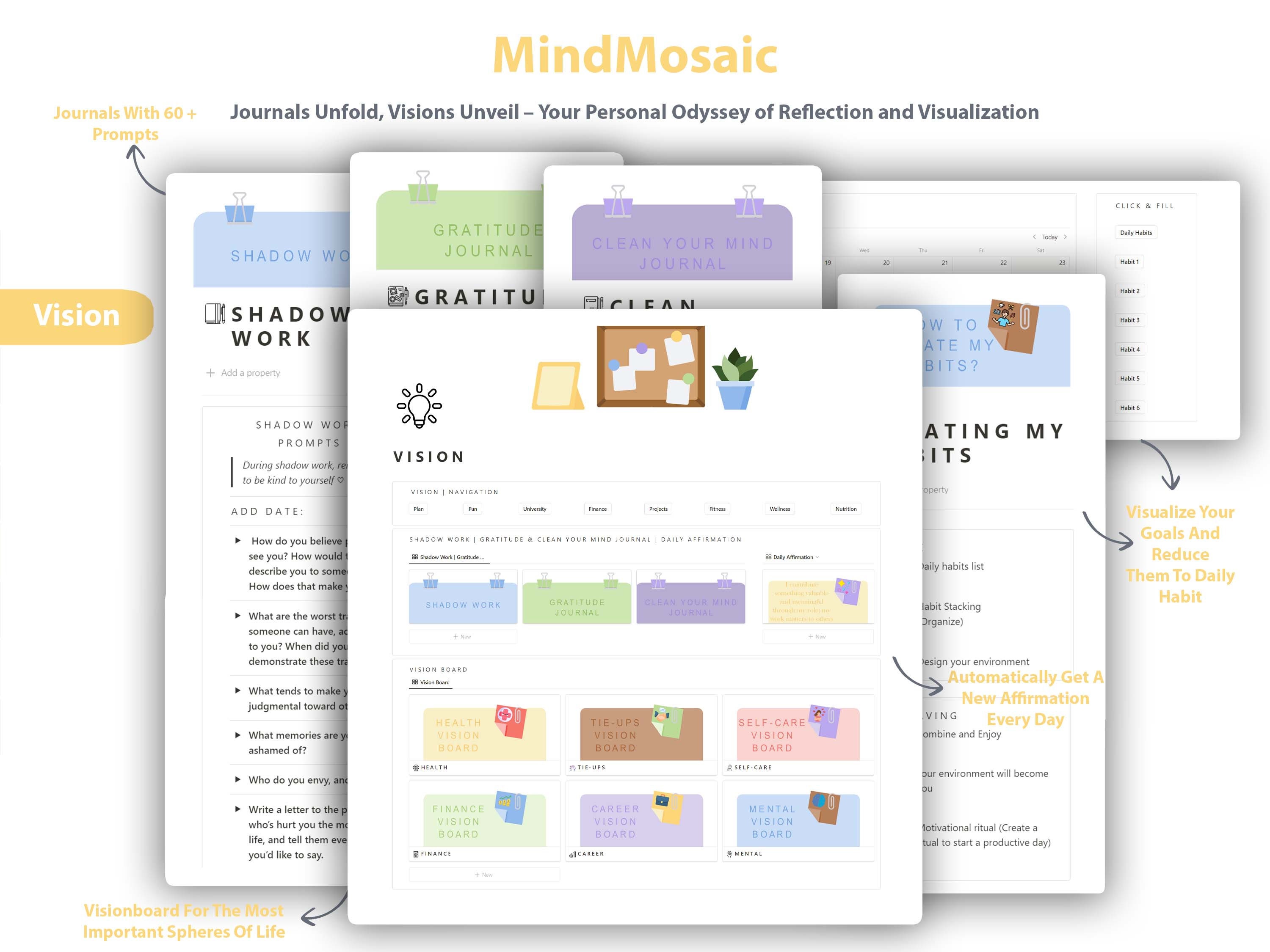 Colorful Vision Notion Template for 2024 Ultimate Vision Planner - Etsy