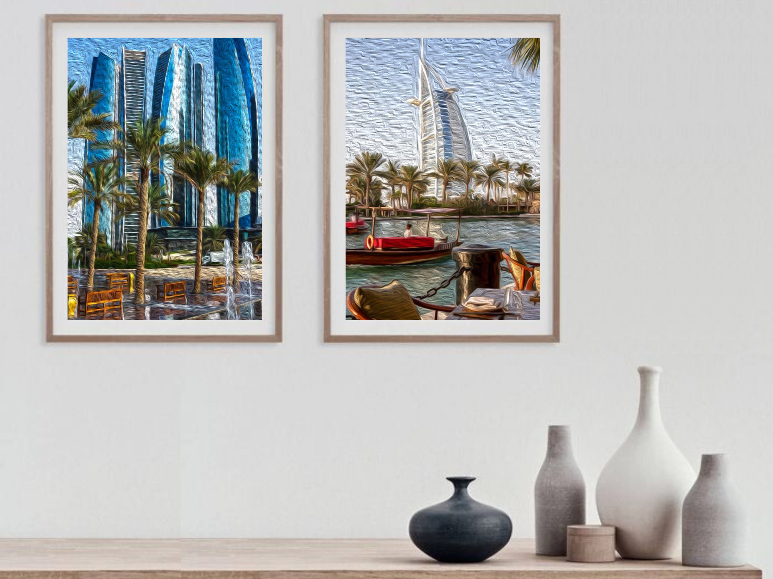 UAE Poster Abu Dhabi and Dubai Posters City Wall Art City - Etsy