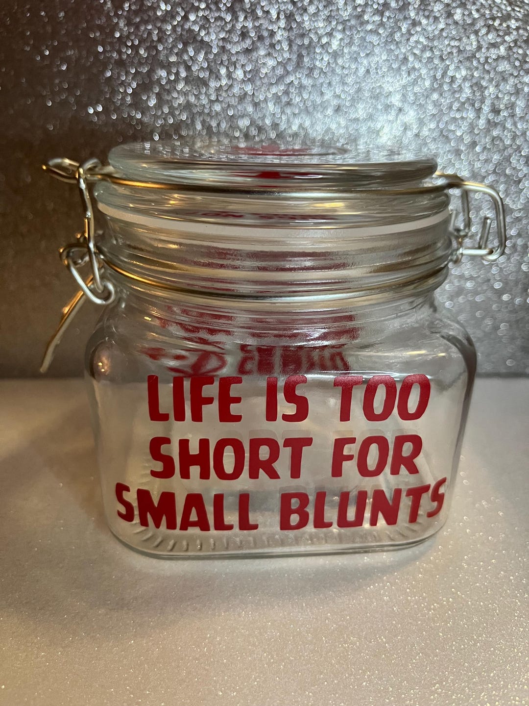 Funny "nugs Not Drugs" Stash Jar: Smell Proof Glass Jar With Airtight ...