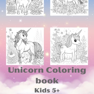 70 Printable Unicorn Coloring Pages for Ages 4 1 Single PDF File ...