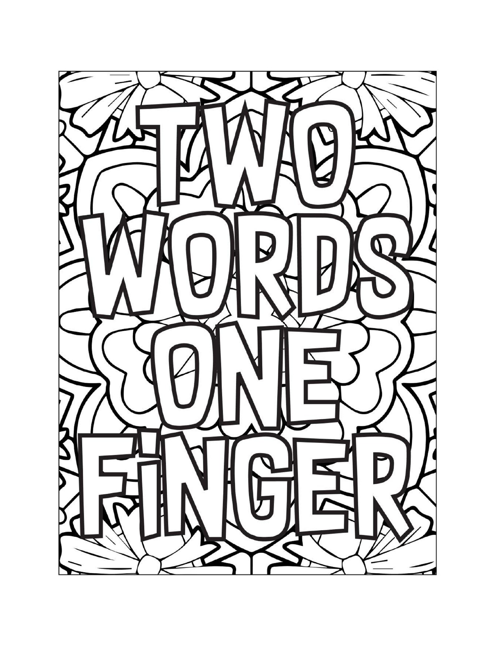 80 Printable Cuss Word Coloring Pages Profanity Swear Words Adults ...