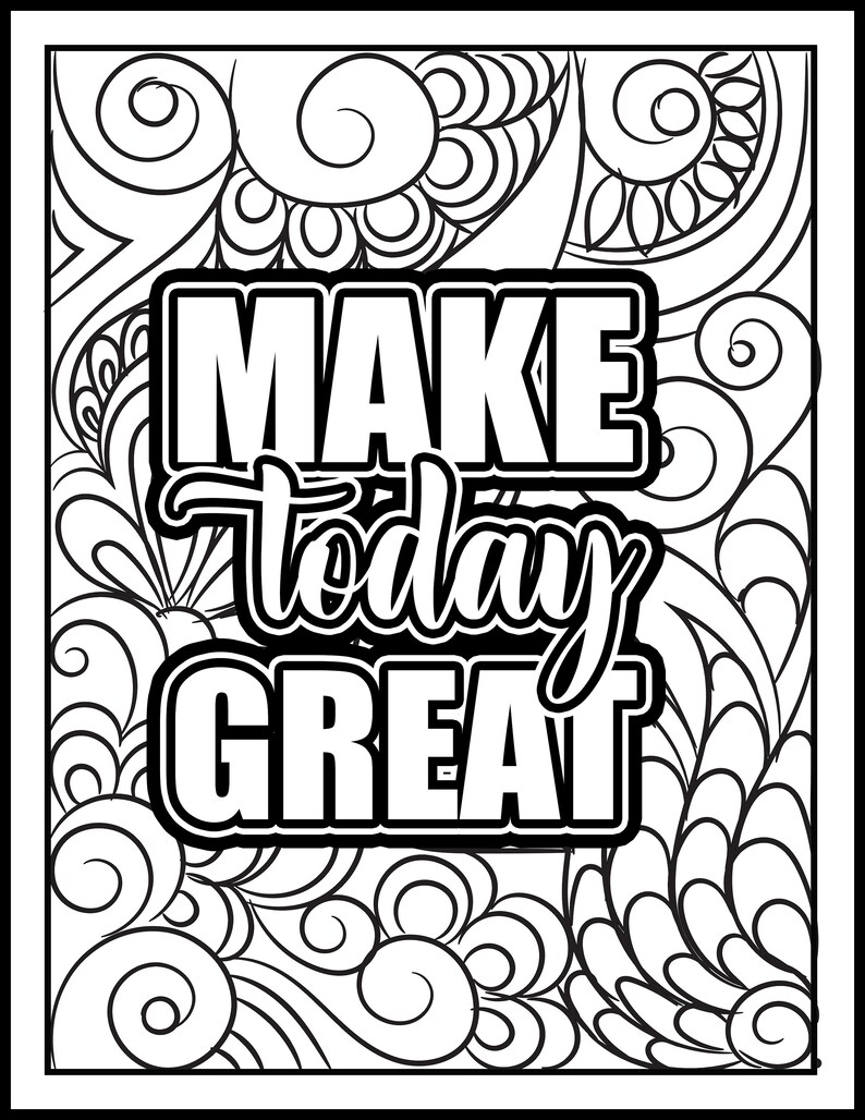 100 Printable Motivational Adult Coloring Pages Digital Downloads ...