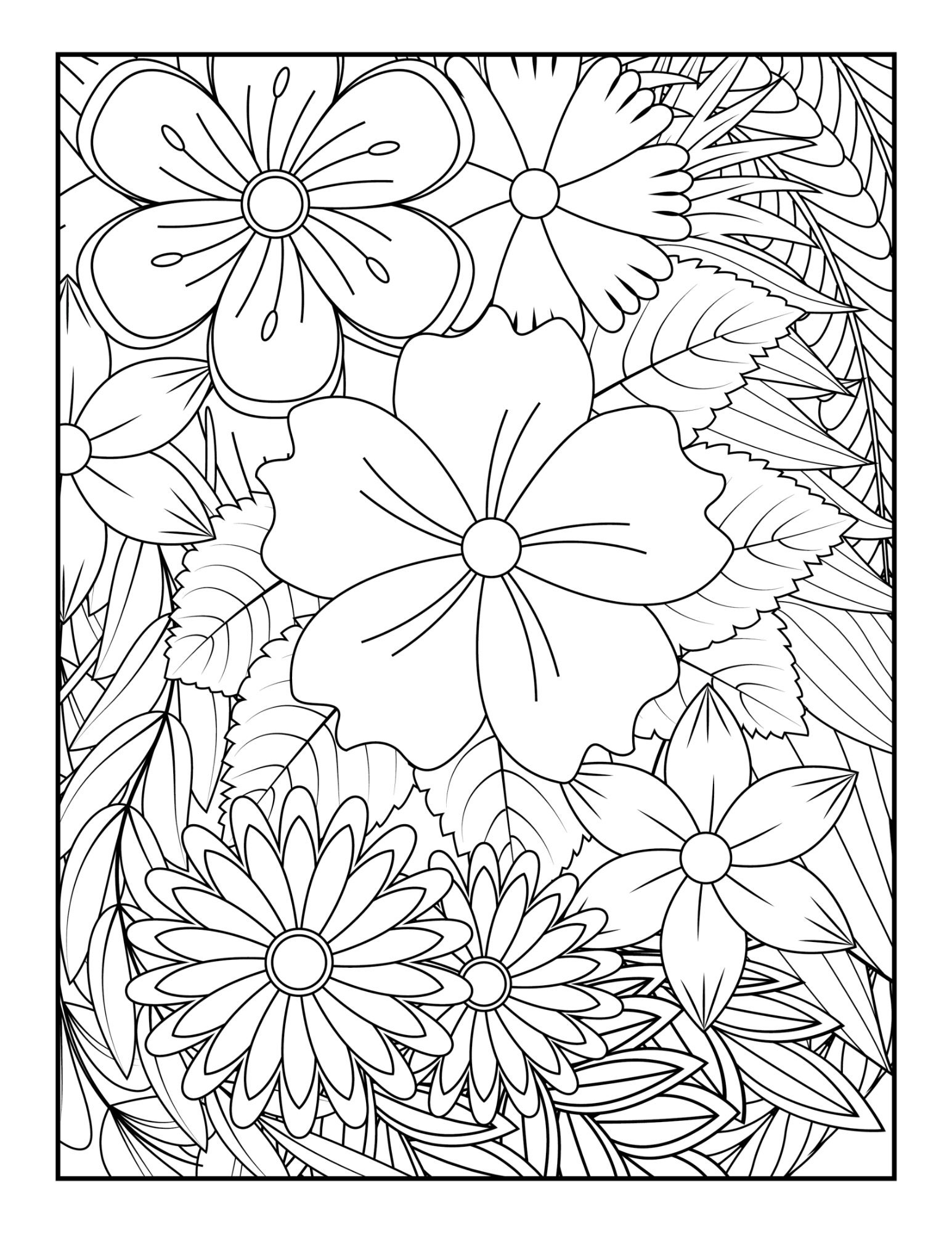 50 Printable Floral Anxiety Relief Coloring Pages For Adults And Teens 50 Printable Floral Anxiety Relief Coloring Pages For Adults And Teens