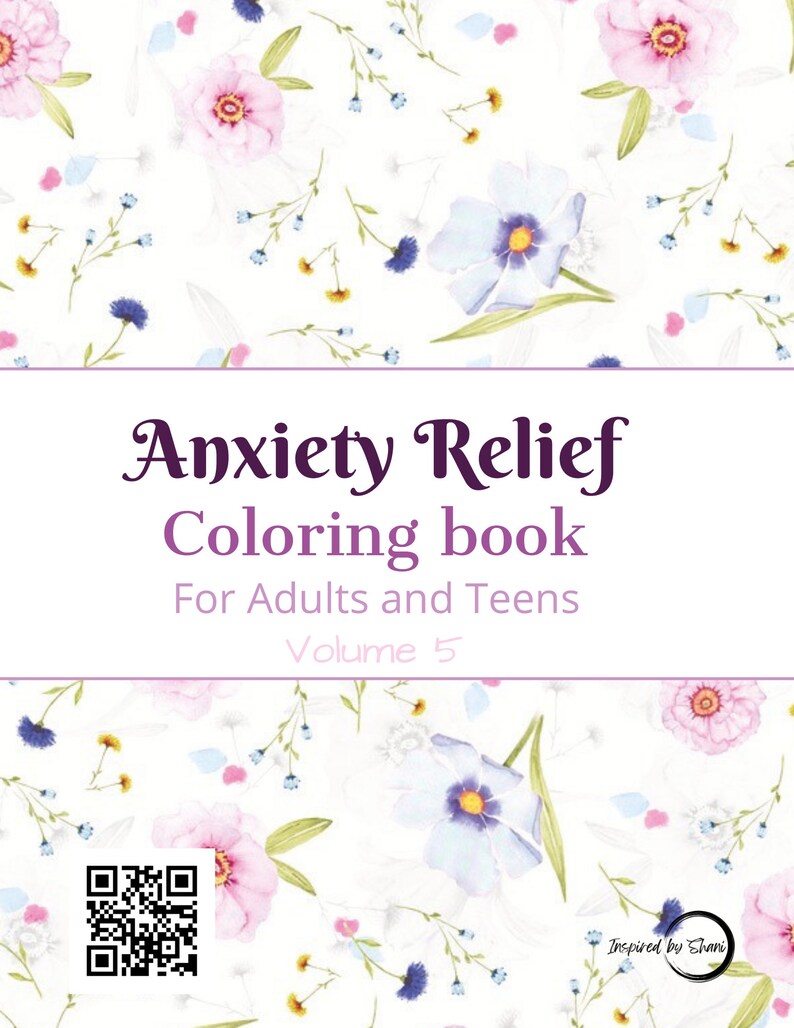 50 Printable Floral Anxiety Relief Coloring Pages for Adults and Teens ...