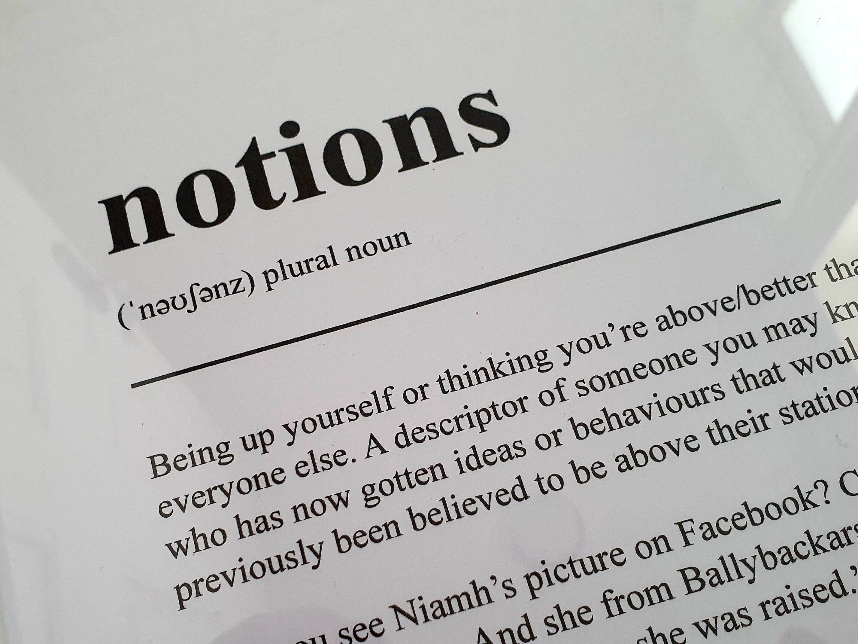 Notions Definition Print - Etsy Ireland