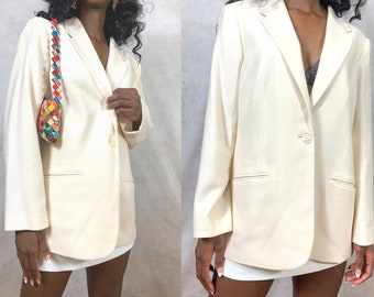 Vintage Preppy Cream Colored Men's Sport Coat Blazer John L Blain Brand ...