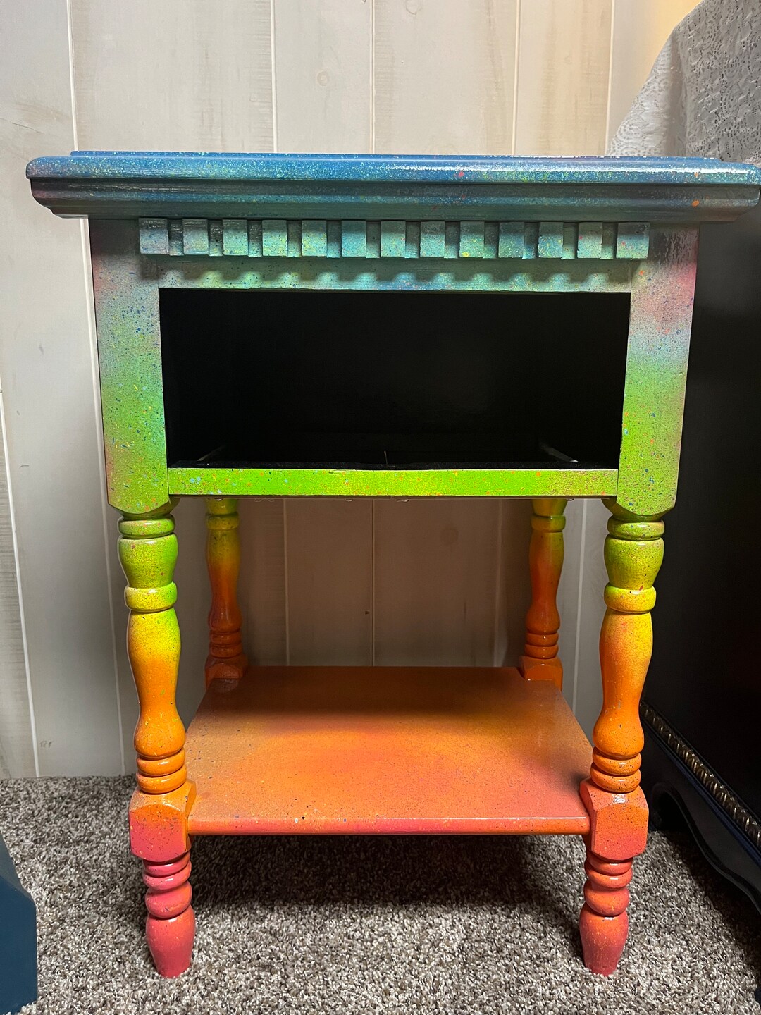 Small Rainbow Tie Dye Table - Etsy