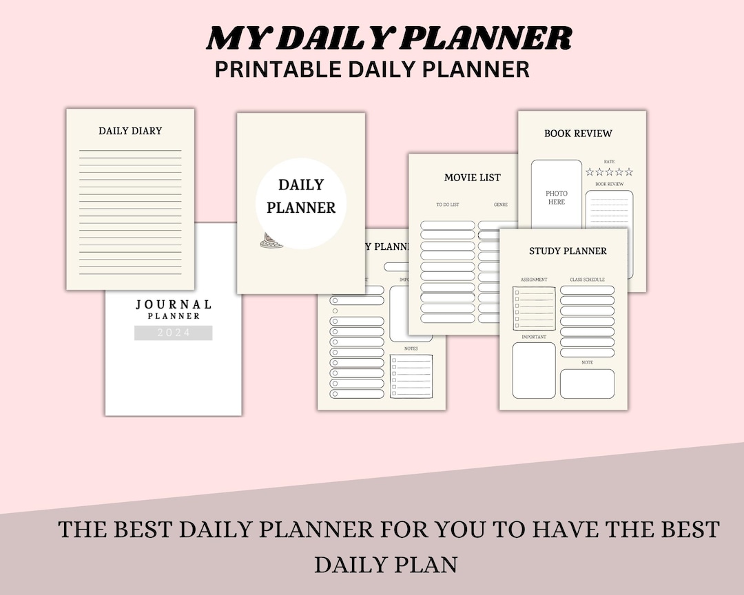 Daily Success Planner: Printable PDF Template Customizable Daily ...