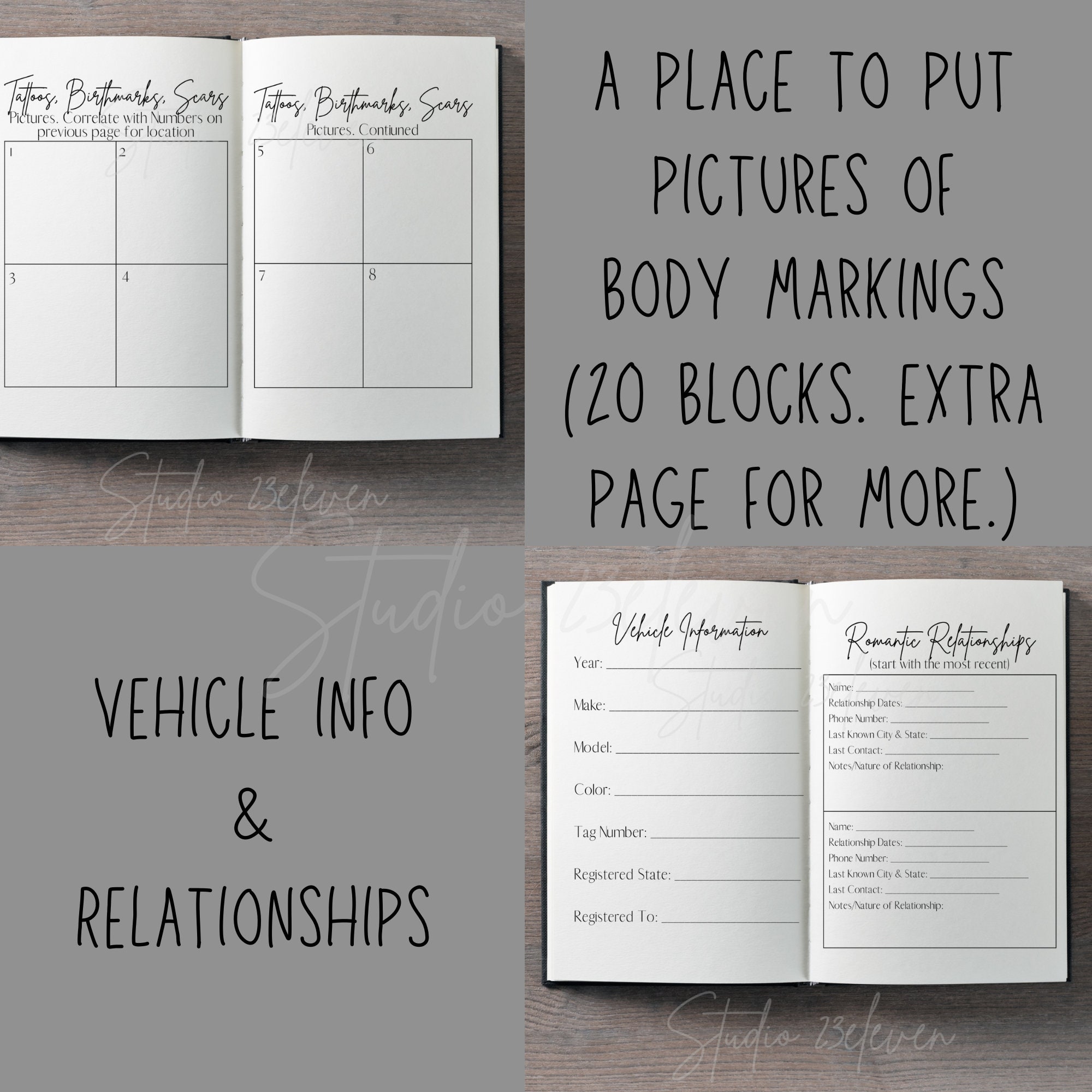 Printable Instant Digital Download. in Case I Go Missing - Etsy