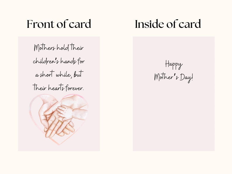 Printable Mother’s Day Card, Digital Download, PDF, Floral - Etsy