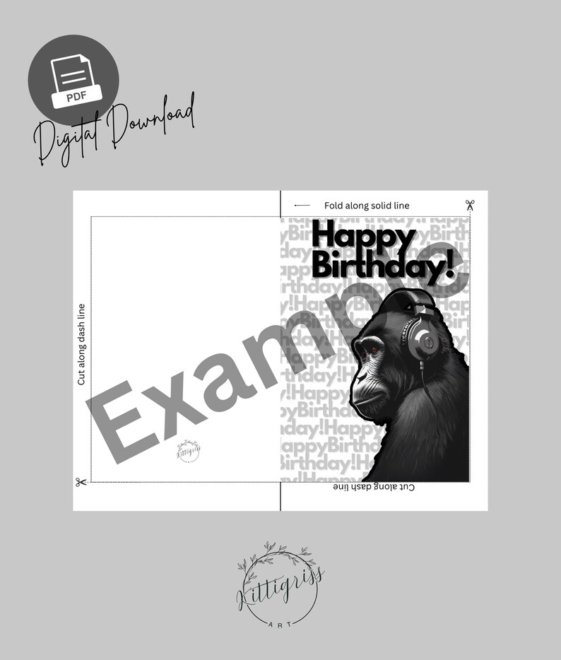 Fun Birthday Card, Printable Card, Birthday Card for Friends, 5x7 ...