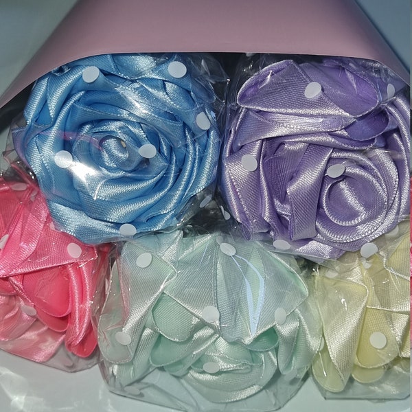 Ribbon Rose Bouquet - Etsy