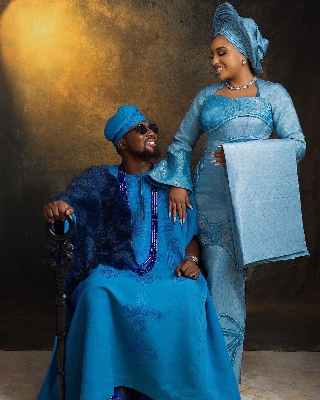 Couple African Outfit, African Couple Engagement Outfit,nigerian Gown ...