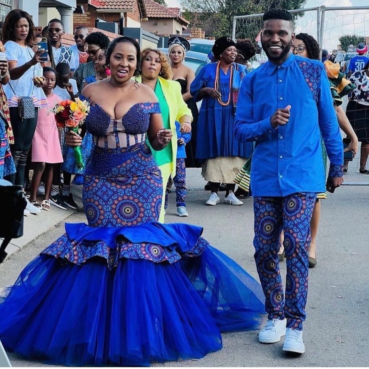 Couple African Outfit, African Couple Engagement Outfit,ankara Gown ...