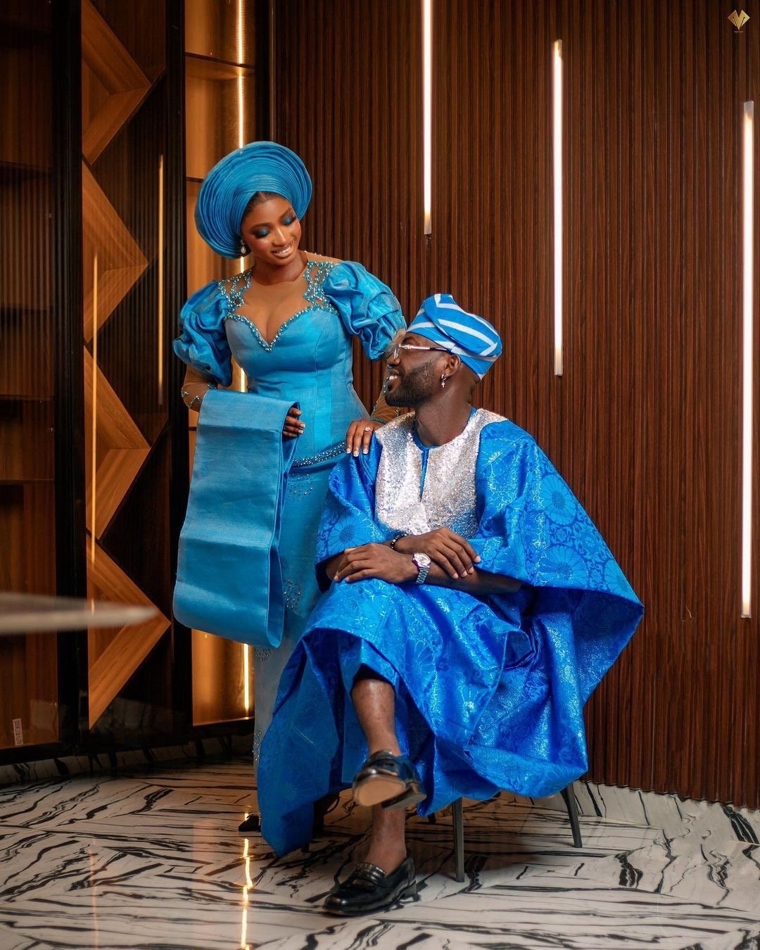 Couple African Outfit, African Couple Engagement Outfit,nigerian Gown ...