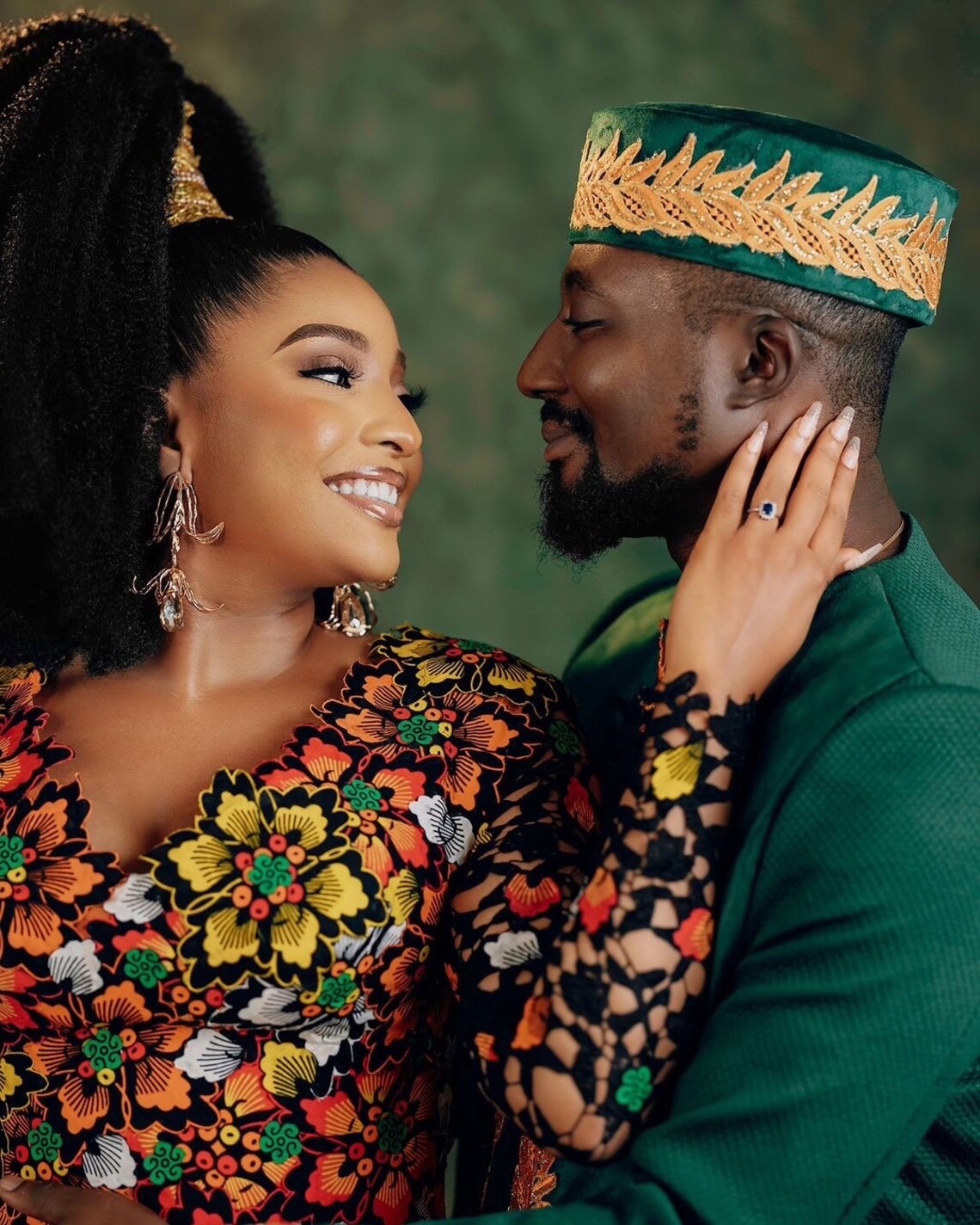 Couple African Outfit, African Couple Engagement Outfit,nigerian Gown ...