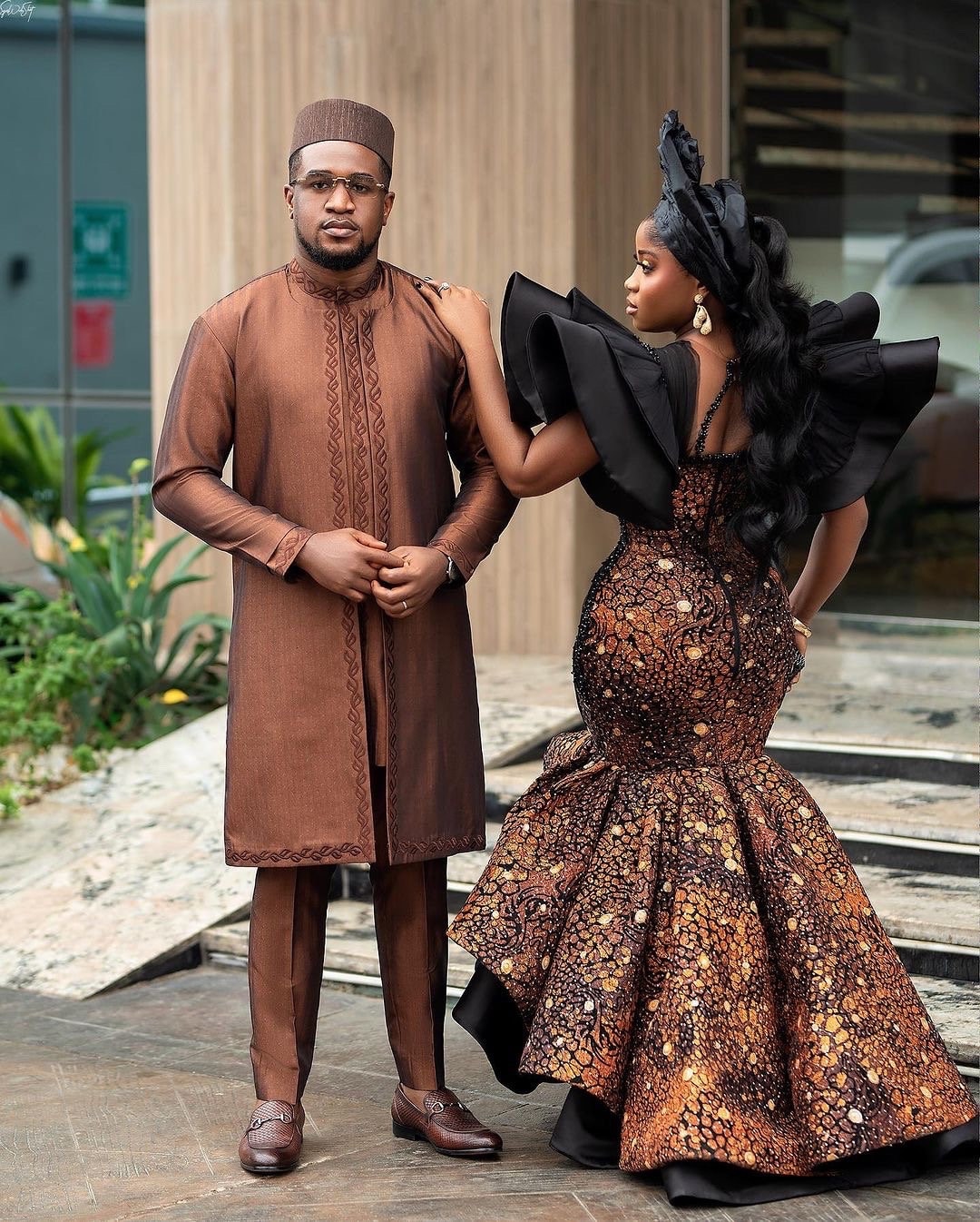 Couple African Outfit, Couple Engagement,nigerian Wedding, George Igbo ...